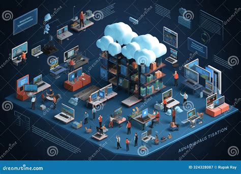 Smooth Cloud Data Migration Seamlessly Transitioning Stock Illustration