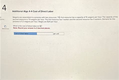 solved additional algo 4 4 ﻿cost of direct laborwagons are