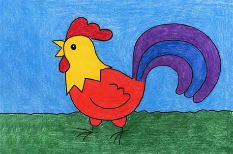 نقاشی خروس آموزش صفر تا صد با 5 روش کودکانه ساده زیبا بهترین کودک