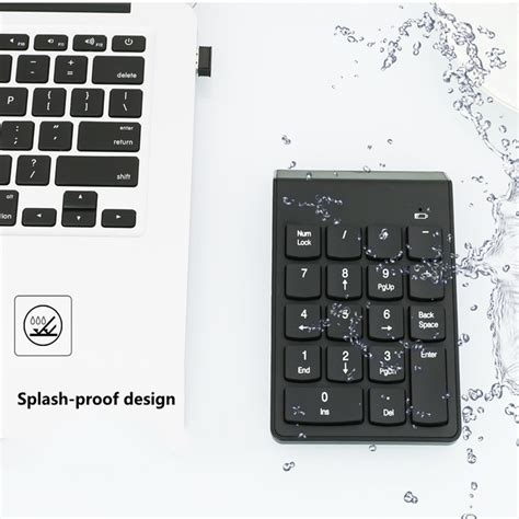 small size 2 4ghz wireless number keypad numpad 18 vicedeal