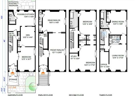 Brownstone Floor Plan Brownstone Interiors Brownstone Homes Floor Plans