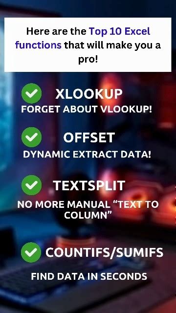 excel top 10 excel function what will make you a pro 🚀 shorts excel