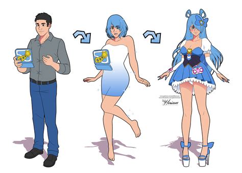 Commission Turning Into A Magical Girl By Pink Horizons On Deviantart