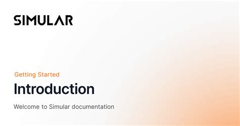 Introduction Simular Developer Documentation
