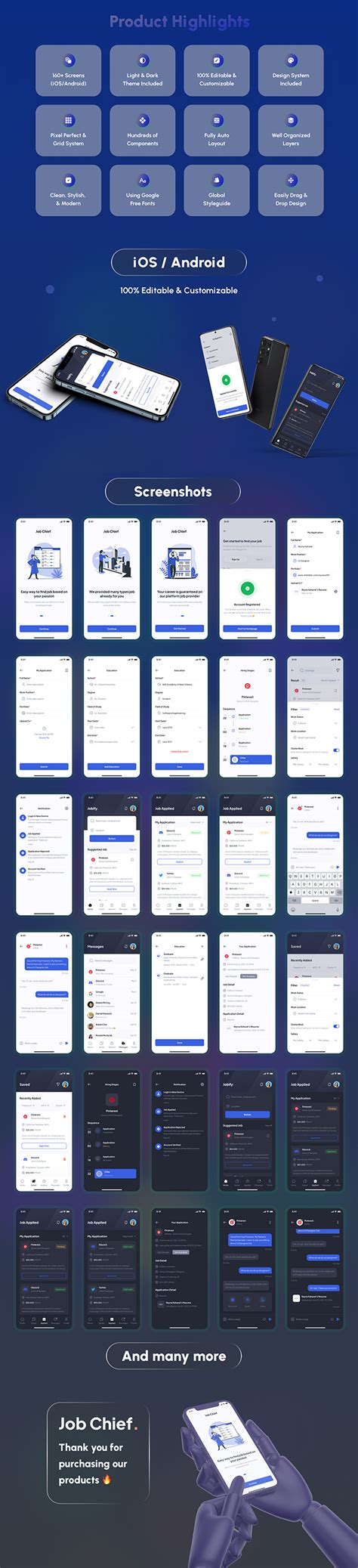 Job Chief Job Finder Flutter App Ui Template Figma File Included Codemarket