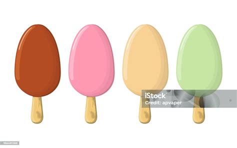 아이스크림 만화 아이콘의 집합입니다 여름 아이스크림 로고와 아이스크림이 게에 대 한 라벨 벡터 일러스트 레이 션 개체 그룹에 대한 스톡 벡터 아트 및 기타 이미지 Istock