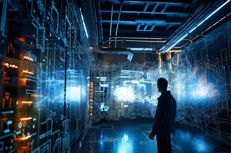 Premium Photo A Focused Businessman Examining A Sophisticated Big Data Analytics Visualization