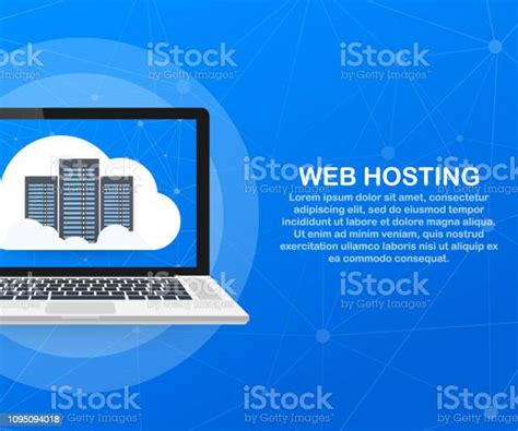 클라우드 컴퓨팅 아이콘 디자인 호스팅 개념을 웹 벡터 일러스트입니다 데이터에 대한 스톡 벡터 아트 및 기타 이미지 데이터