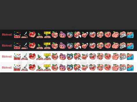 Peach Emotes For Twitch Discord Youtube Peach Digital Sticker