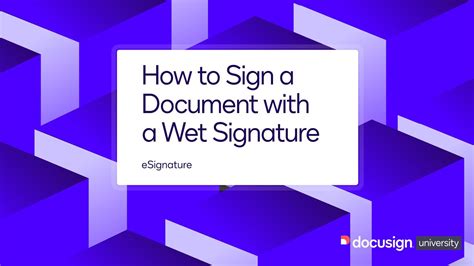 Docusign Esignature How To Sign A Document With A Wet Signature Youtube