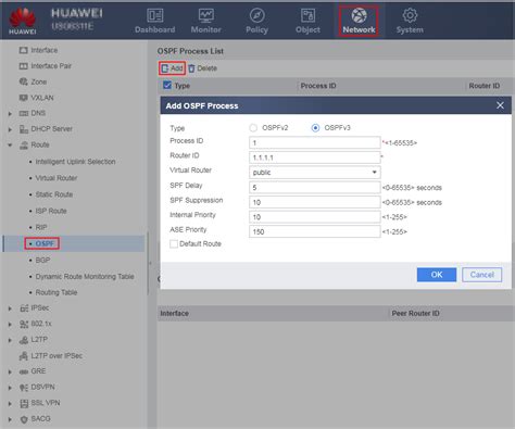 Configuring Ospfv3 Using The Web Ui