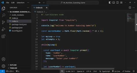 Completed Number Guessing Game With Typescript Hafiz Abdullah Posted