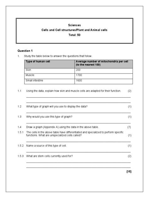 Cell Structures And Functions A Comparative Analysis Of Plant And