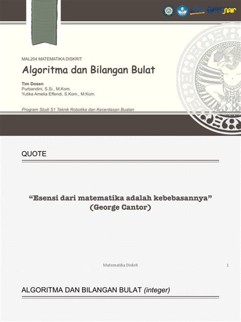 Algoritma Dan Bilangan Bulat Min Pdf