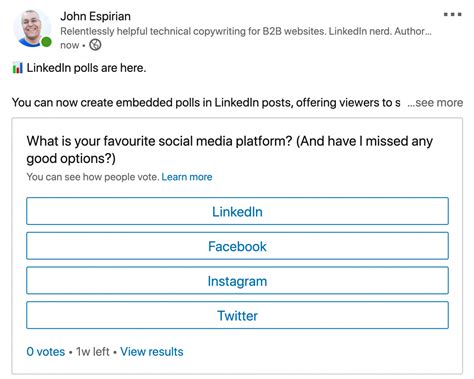 LinkedIn Polls LinkedIn Consultancy
