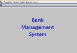 Bank Management System Project In Java CopyAssignment