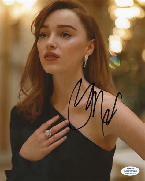 Phoebe Dynevor Sexy Signed Autograph 8x10 Photo Acoa Outlaw Hobbies