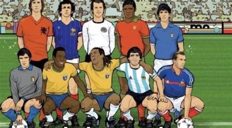 Cruyff Platini Beckenbauer Eusebio Paolo Rossi Agachados Zoff Pelé Ronaldinho Maradona Zidane