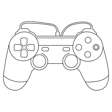 Single Line Continuous Drawing Of Game Controller Joysticks Or Gamepads Line Art Illustration