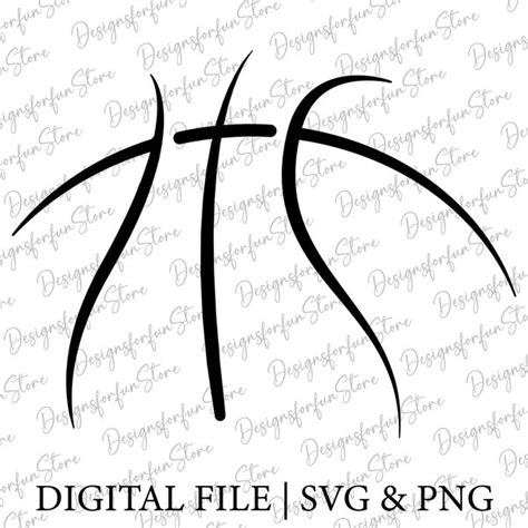 Basketball Lines Svg Etsy