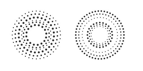 하프톤 둥근 점선 프레임 세트 프레임 로고 웹 페이지 인쇄물 포스터 템플릿을 위한 디자인 요소입니다 Cmyk에 대한 스톡 벡터 아트 및 기타 이미지 Istock