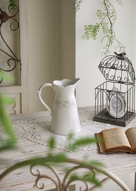 에일린 엔틱 세라믹 도자기 저그 화병 빈티지 인테리어 예쁜 꽃병 오브제