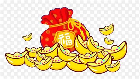 红色福袋与金元宝PNG图片素材下载 图片编号yvmlmjvr 免抠素材网