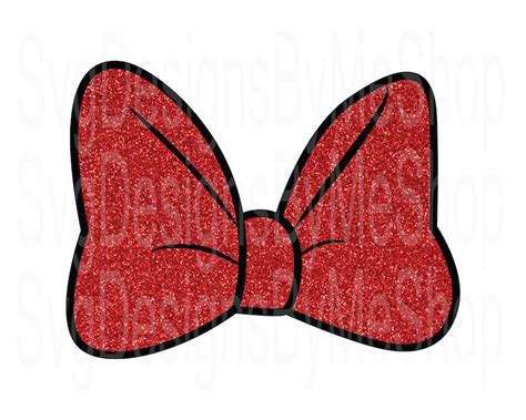Red Glitter Minnie Bow Minnie Mouse Bow Mouse Bow File Minnie Bow