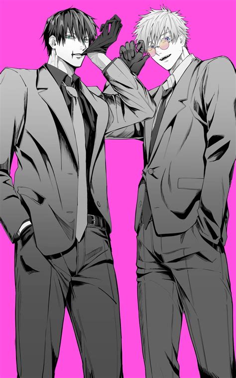 Gojou Satoru And Fushiguro Touji Jujutsu Kaisen Drawn By Yofu