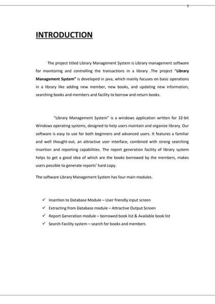 software requirements specification of library management system