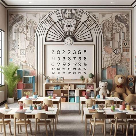 Art Deco Classroom Premium Ai Generated Image