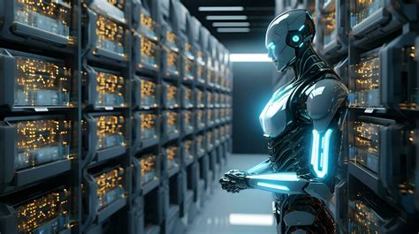 Cyborg Robotic Process Automation Data Analysis In Server Room Ai