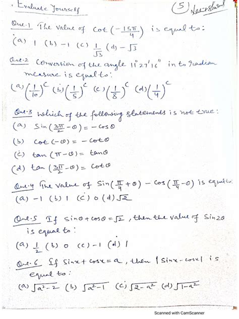 Assignment Trigonometry Pdf