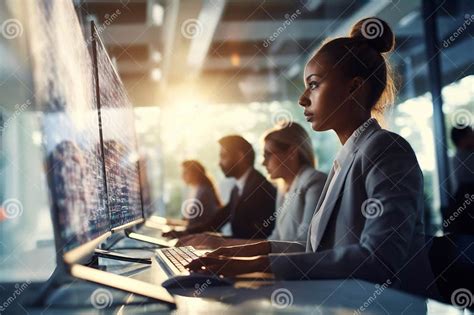 Team Of Programmers Working On Project In Office Software Development