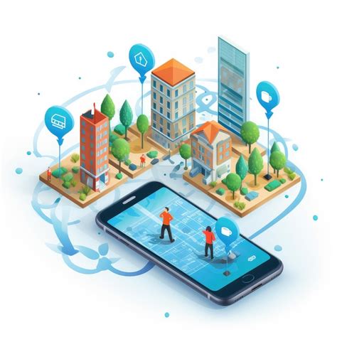 Premium Ai Image Geofencing And Location Based Marketing Concept