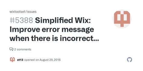 Simplified Wix Improve Error Message When There Is Incorrect Whitespace For A Nested Element
