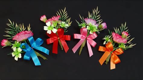 สอนทำเข็มกลัดเสื้อ ช่อดอกไม้ติดหน้าอก ช่อกลัดอกเสื้อ เข็มกลัดดอกไม้ Youtube