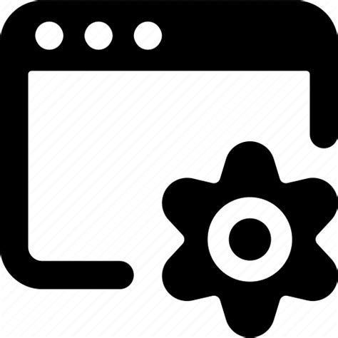 App Window Settings Gear Code Programming Cog Icon Download On