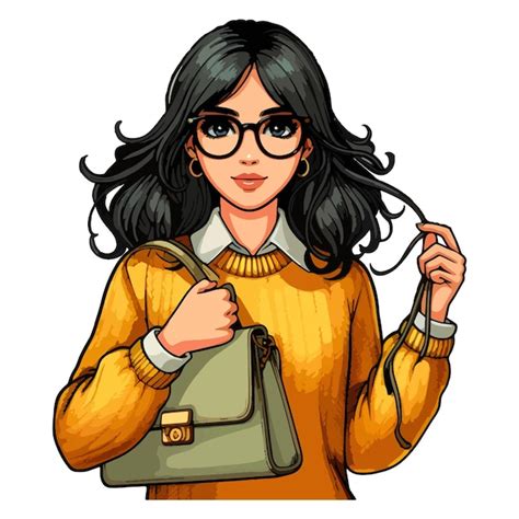 Premium Vector Girl Character Vector Illustration