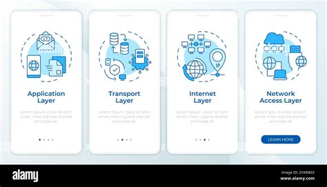 Tcp Ip Blue Onboarding Mobile App Screen Stock Vector Image And Art Alamy