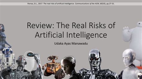 The Real Risks Of Artificial Intelligence Pptx Artificial Intelligence Technology And Computing