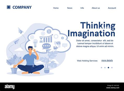 Thinking Imagination Illustration Suitable For Web Landing Page Ui Mobile App Banner Template