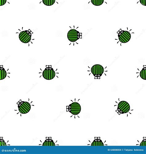 Bug Seamless Vector Pattern Stock Vector Illustration Of Insect Fashion
