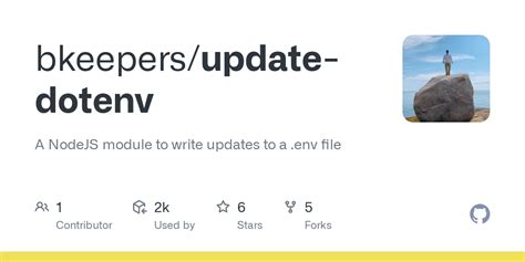 github bkeepers update dotenv a nodejs module to write updates to a