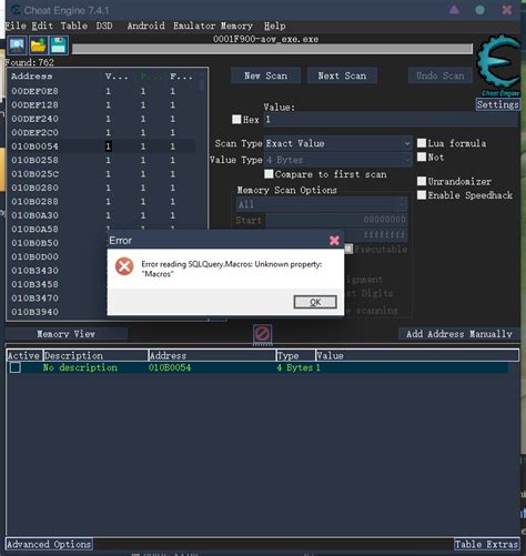 8 Byte Pointer Sqlite Import Problem · Issue 2280 · Cheat Enginecheat Engine · Github