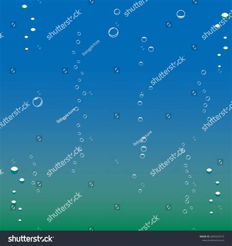 Underwater Fizzing Air Bubbles Flow On Stock Vector Royalty Free