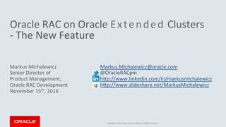 Oracle Extended Clusters For Oracle RAC PPT