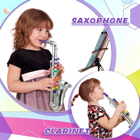 Treela Juego De 4 Instrumentos Musicales De Clarinete De Juguete
