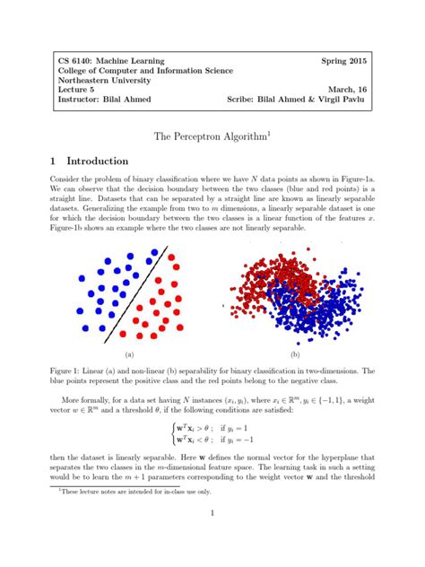 lecturenotes perceptron pdf applied mathematics algorithms