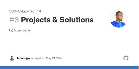 Projects And Solutions · Issue 3 · Sdg Ai Labtech4r · Github